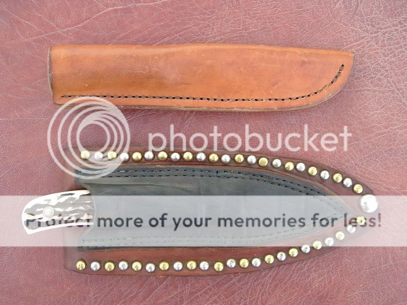 Edmund Davidson Stag Stiff Horn and large hunter w/custom sheaths ...